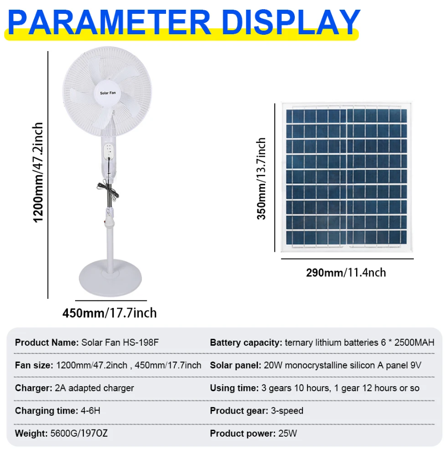 ORIGINAL RECHARGEABLE SOLAR FANS IMPROVED Best – solarx