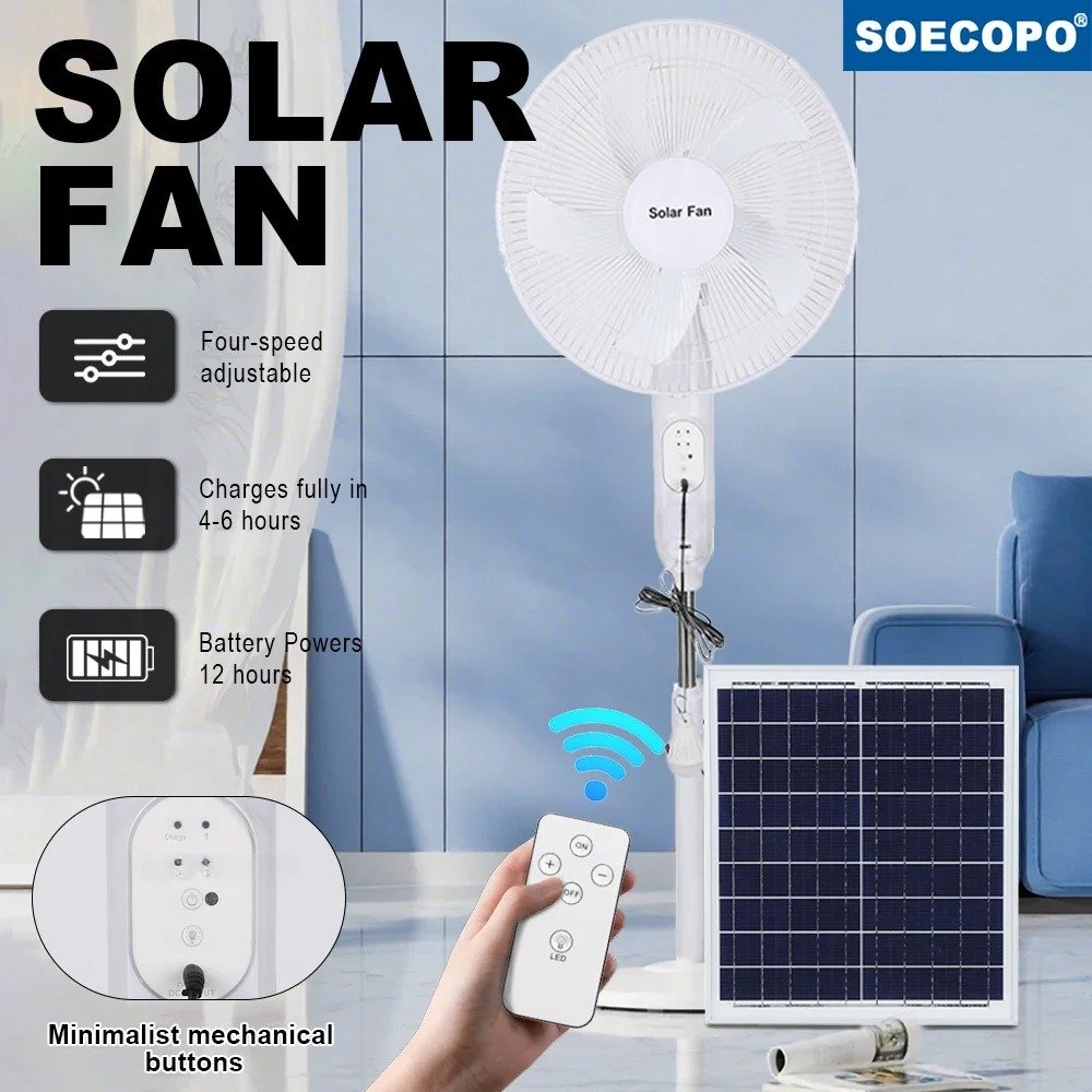 ORIGINAL RECHARGEABLE SOLAR FANS IMPROVED Best – solarx